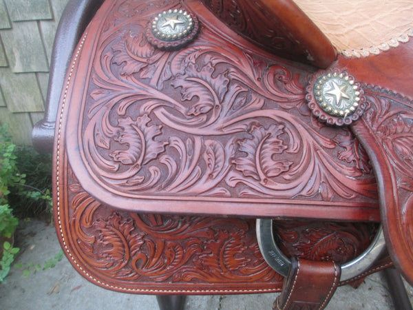Jeff Smith Team Roping Saddle Built On A Billy Hogg Tree - Fine Western ...